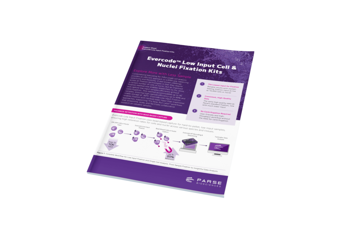 Evercode Fixation: Fix and Store Cell or Nuclei for Single Cell - Parse Biosciences