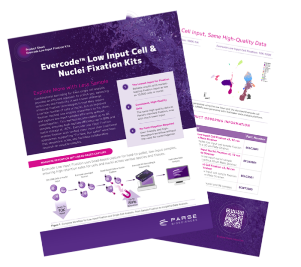 Evercode Low Input Fixation Product Sheet - Parse Biosciences